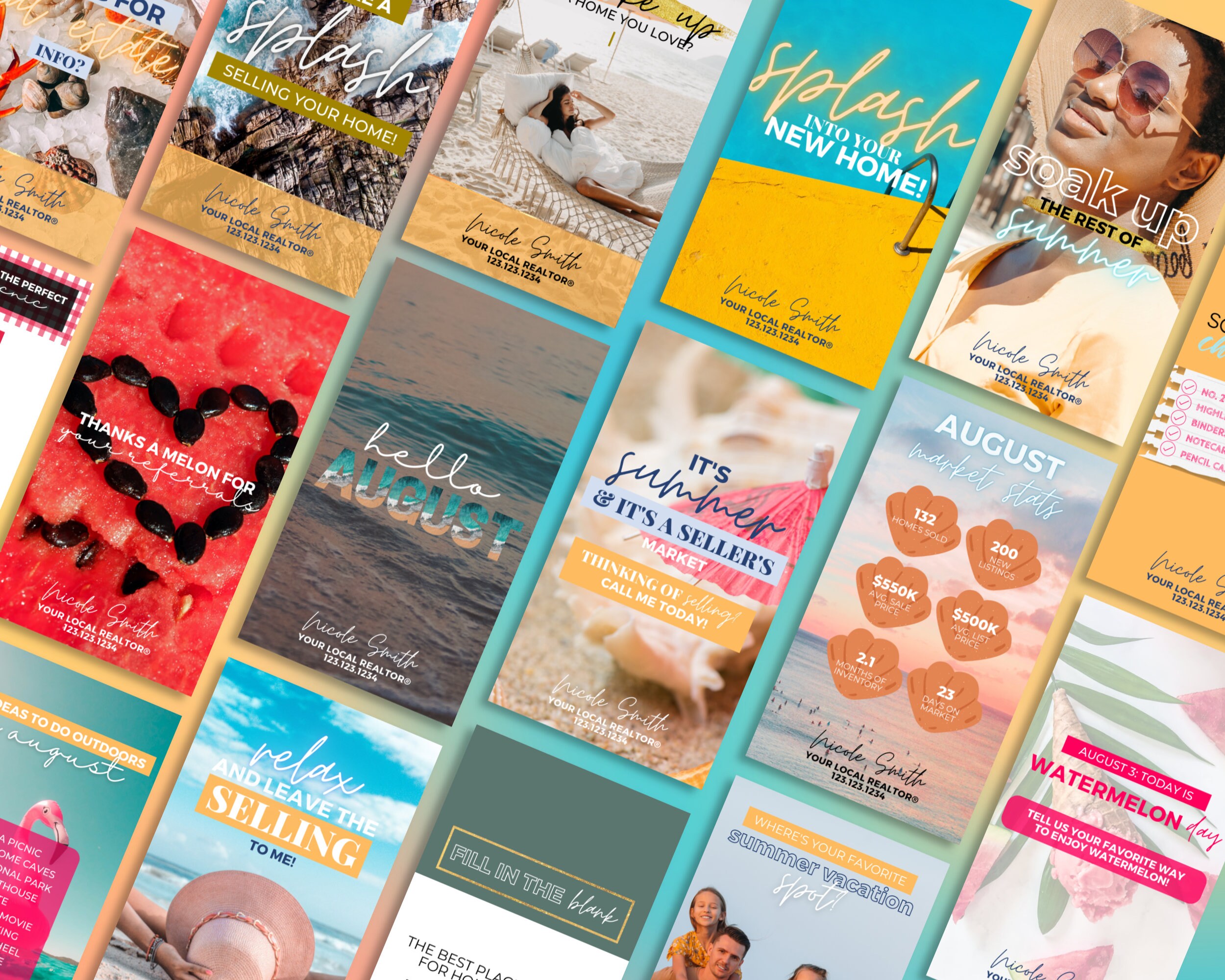 August Real Estate Social Media Posts & Stories | Summer Real Estate ...