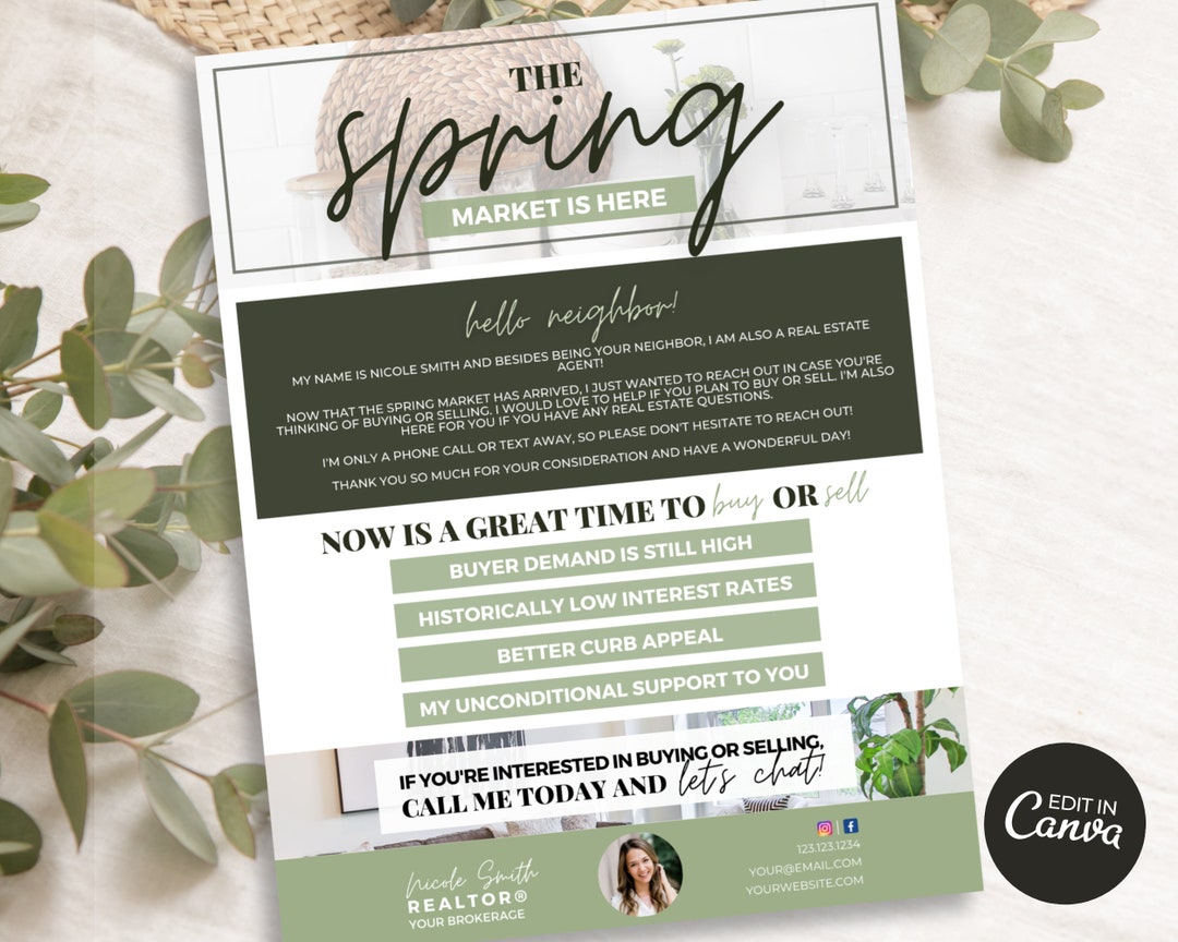 Spring Market is Here Letter | Real Estate Spring Farming Letter, Real ...