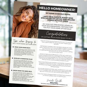 For Sale by Owner Letter | for Sale by Owner Flyer | Real Estate ...