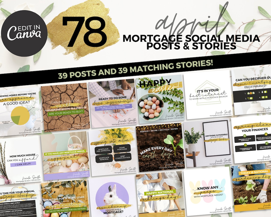 April MORTGAGE Posts & Matching Stories | Spring Mortgage Social Media ...