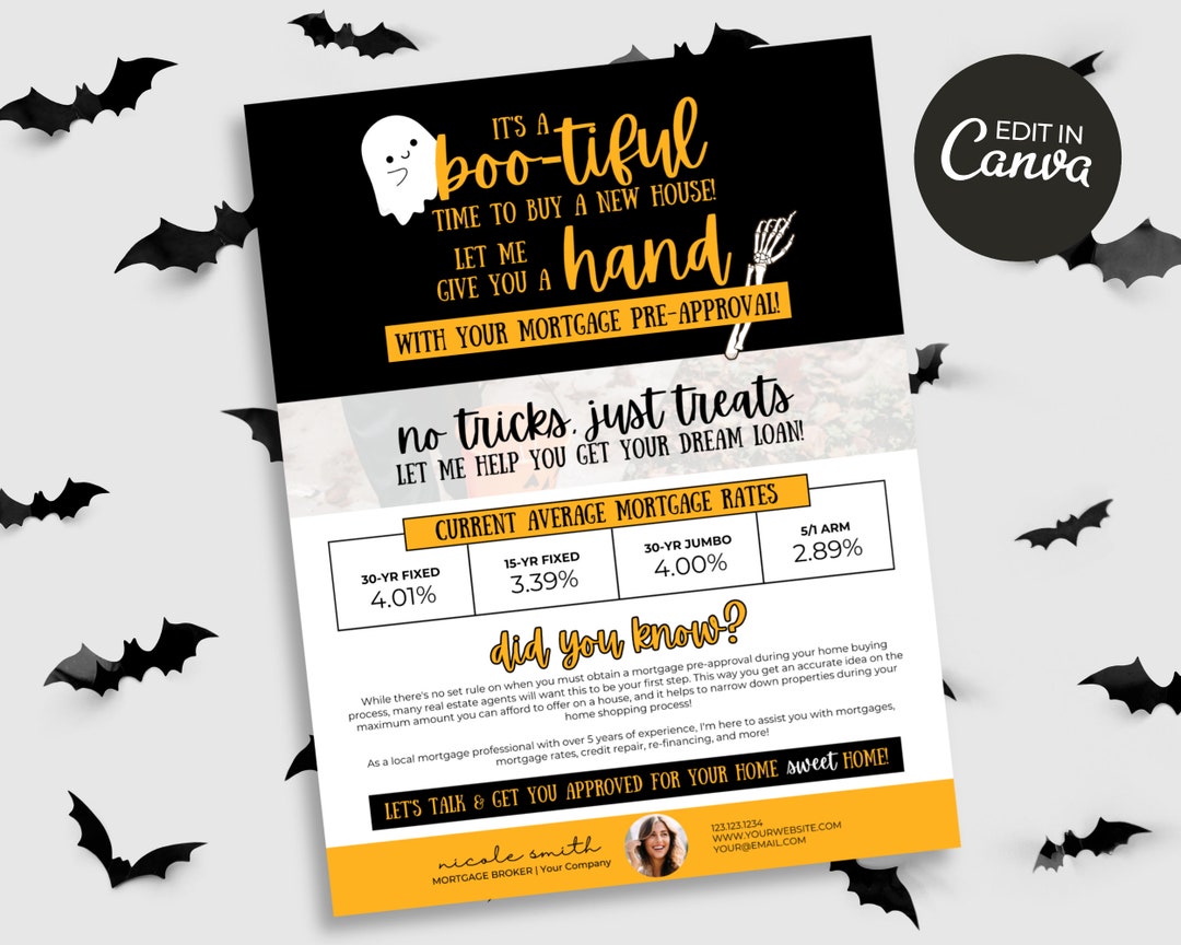 It's A Boo-tiful Time to Buy A House Mortgage Flyer Letter | Halloween ...