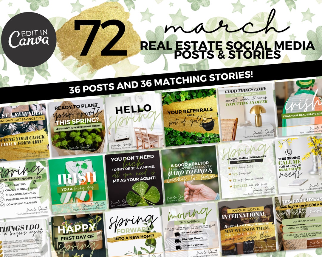 March Real Estate Posts & Matching Stories | Spring Real Estate Social ...