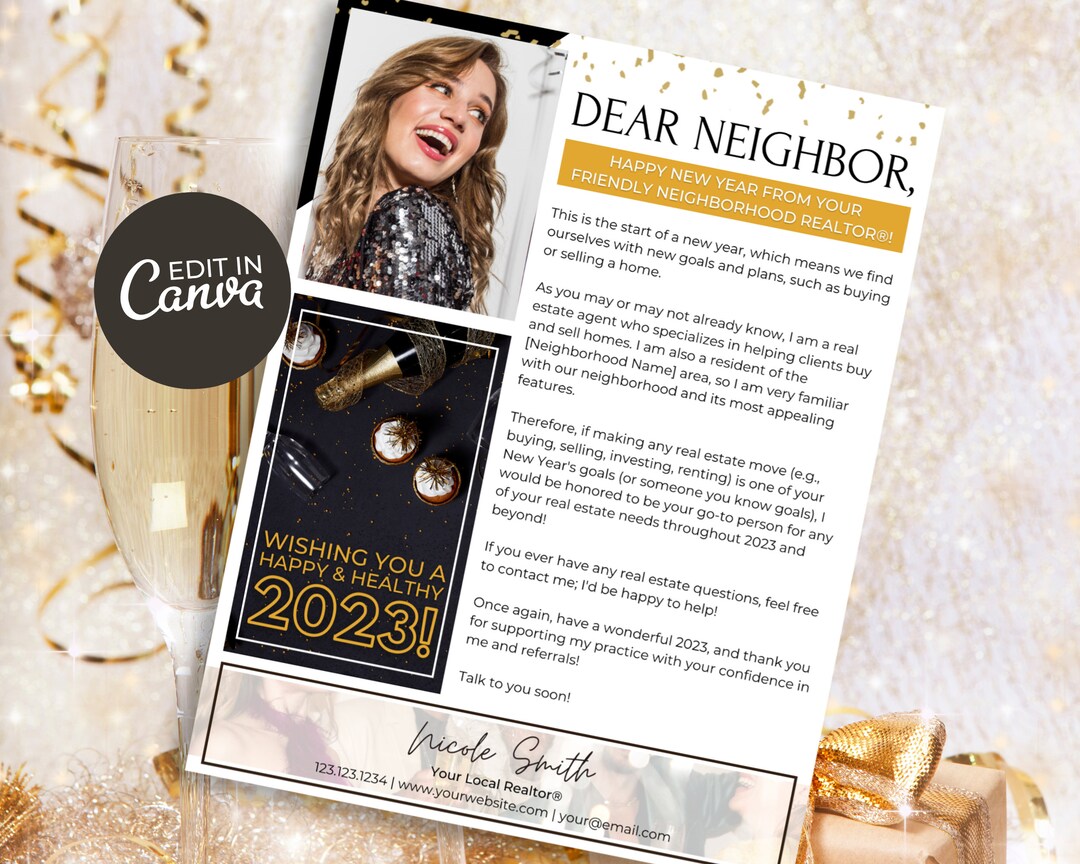 January Real Estate Prospecting Letter | New Year Real Estate ...