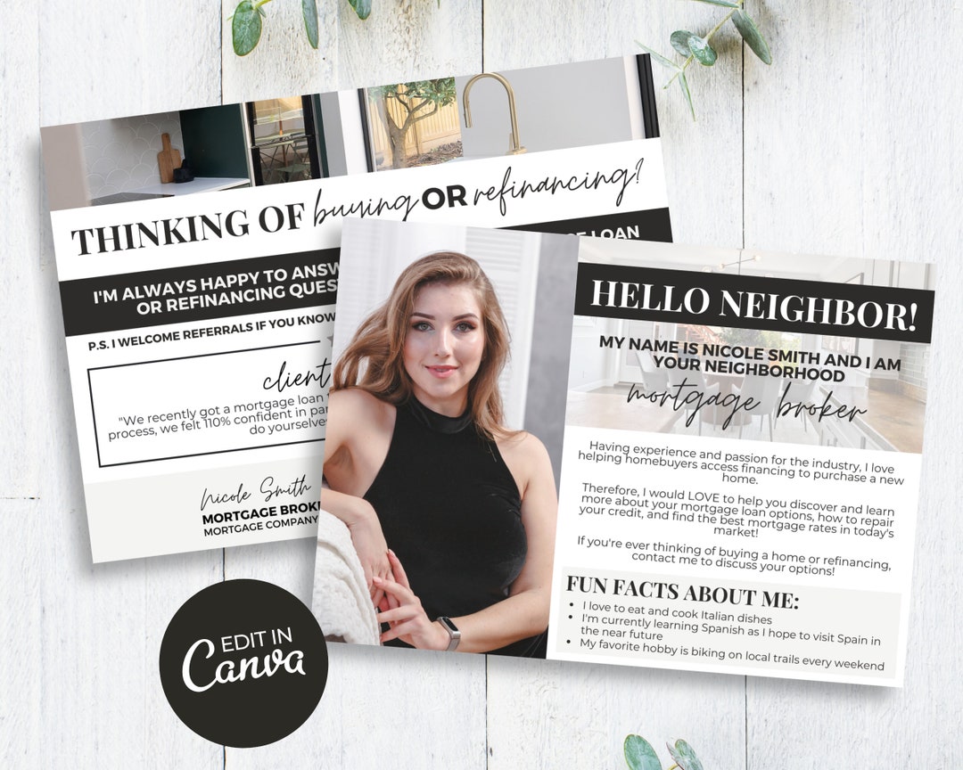 Mortgage Hello Neighbor Postcard | Mortgage Hello Neighbor Card ...