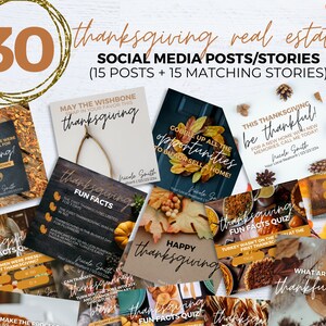 Thanksgiving Real Estate Social Media Posts & Matching Stories | Real ...