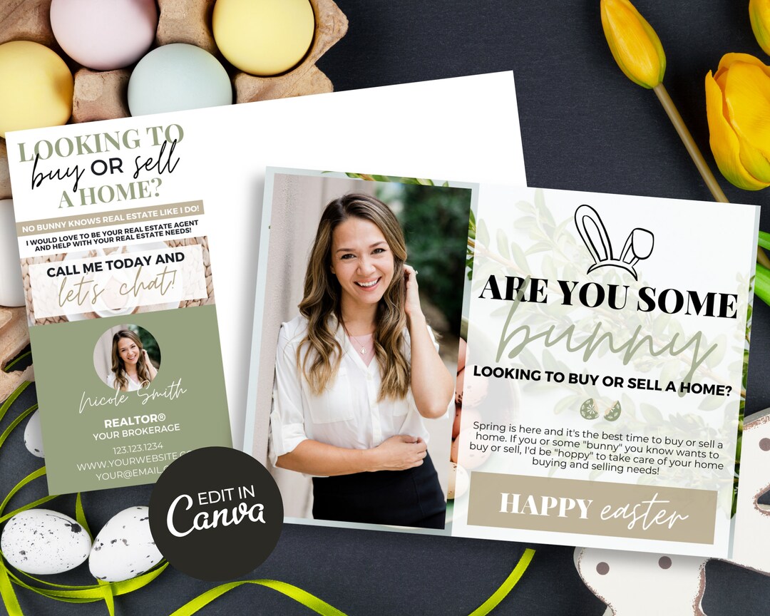 Real Estate Easter Postcard | Real Estate Easter Card | Real Estate ...