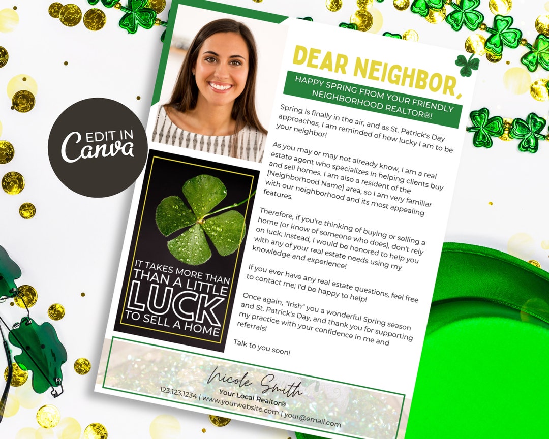 March Real Estate Prospecting Letter | St. Patrick's Real Estate ...