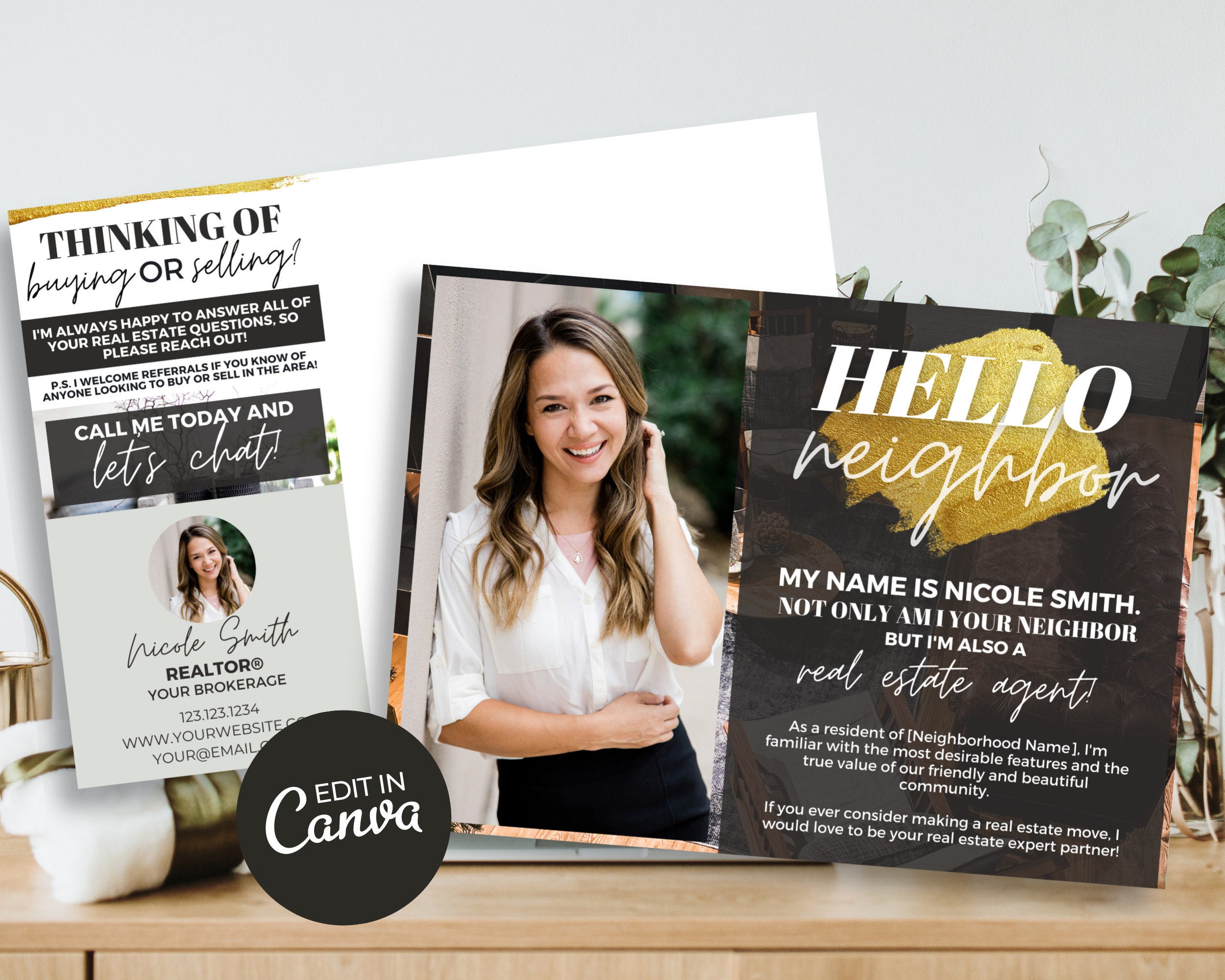 Hello Neighbor Agent Introduction Postcard | Real Estate Farming | Real ...