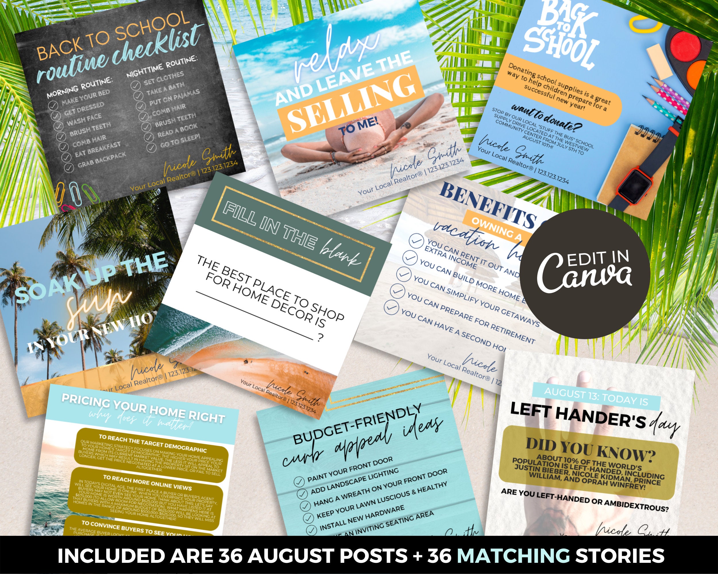 August Real Estate Social Media Posts & Stories | Summer Real Estate ...