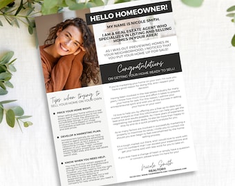 Real Estate FSBO Flyer | for Sale by Owner Letter | Farming Flyer ...