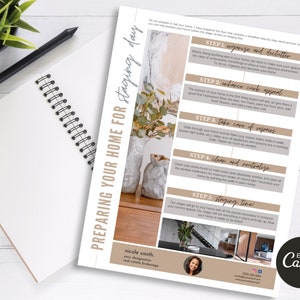 Preparing Your Home for Staging Day Process Flyer | Real Estate Staging ...