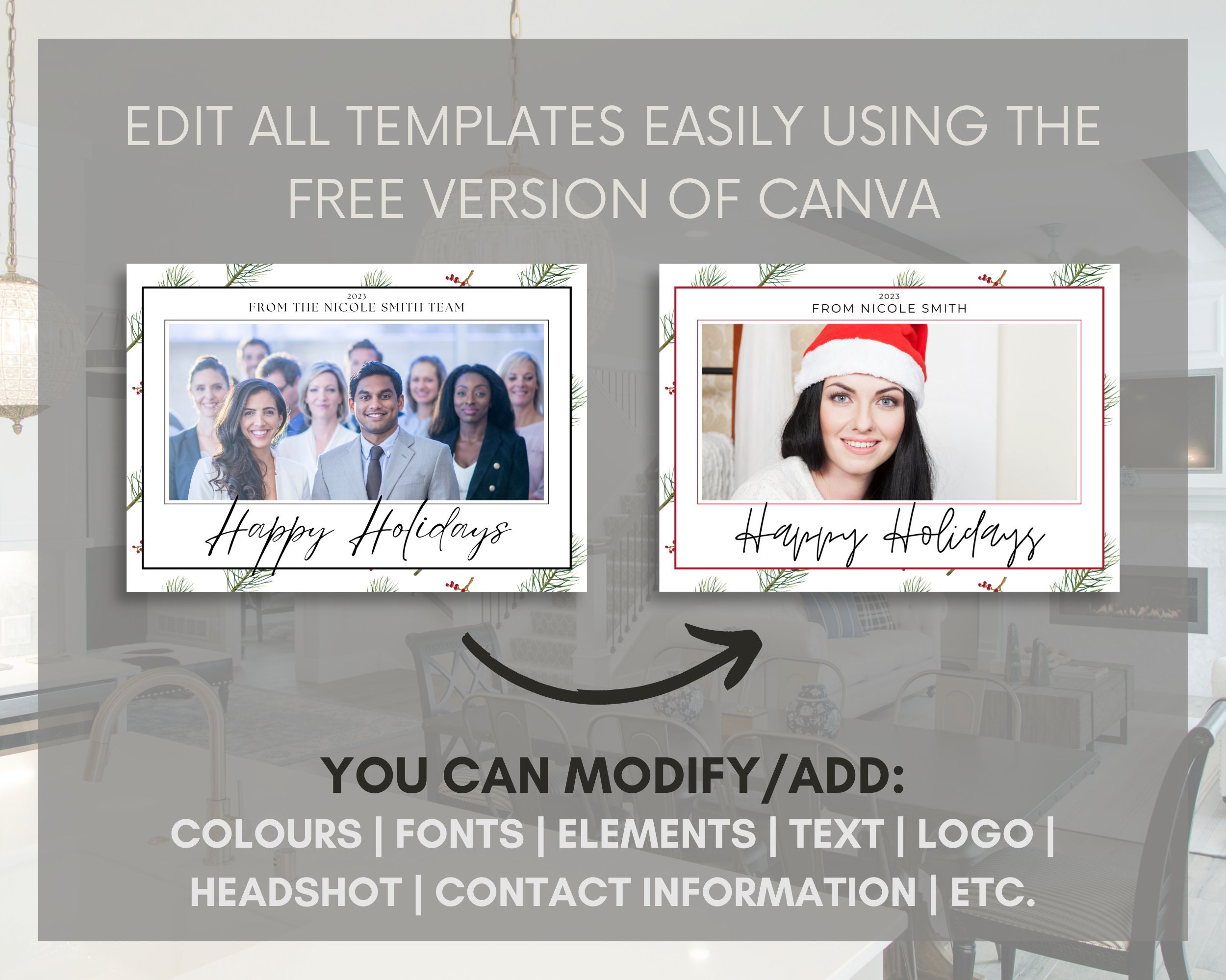Happy Holidays Real Estate Greeting Card | Client Christmas Card | Real ...