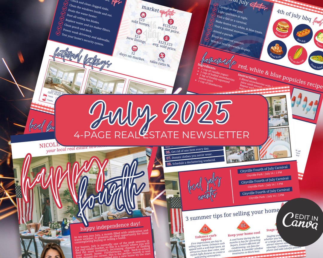 July 2025 Real Estate Newsletter | Fourth of July Real Estate ...