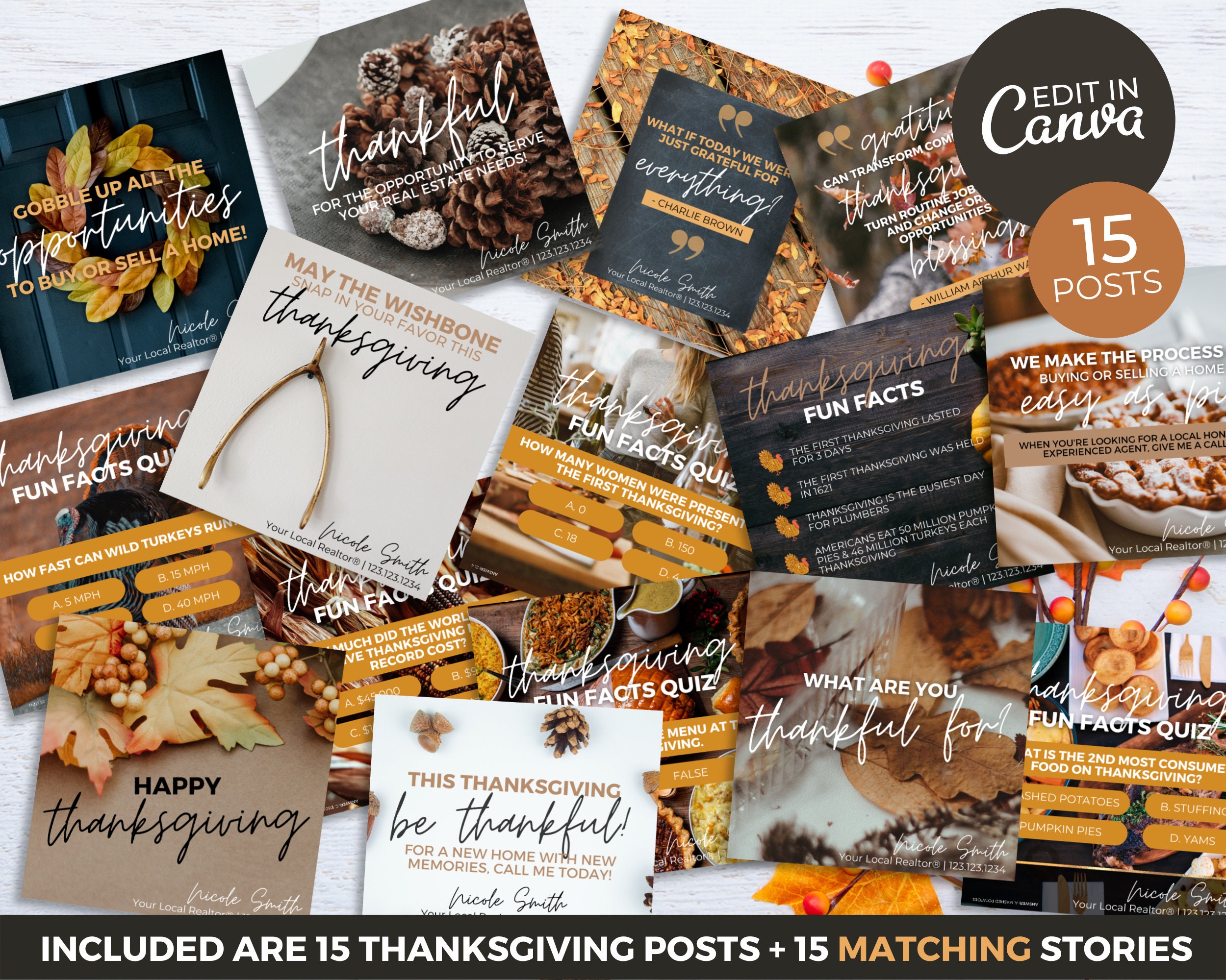 Thanksgiving Real Estate Social Media Posts & Matching Stories | Real ...