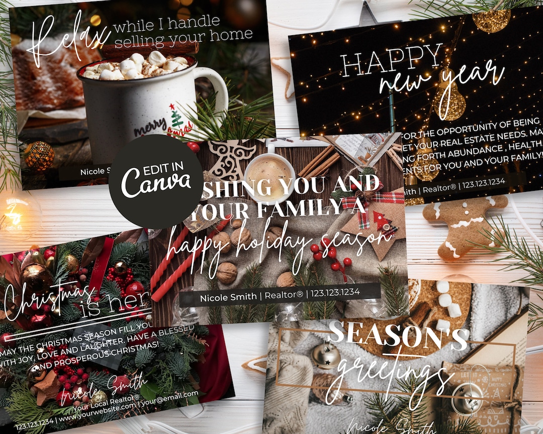 Real Estate Holiday Postcard Pack | Holiday Real Estate Postcards ...