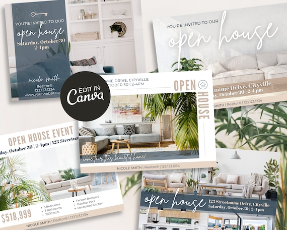 Real Estate Open House Postcards Open House Invitations | Etsy