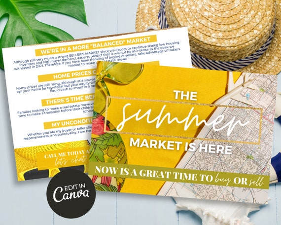 Summer Market is Here Postcard Real Estate Summer Farming - Etsy