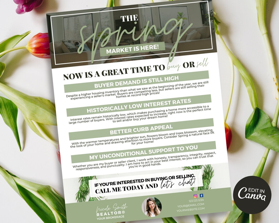 Spring Market is Here Letter | Real Estate Spring Farming Letter, Real ...