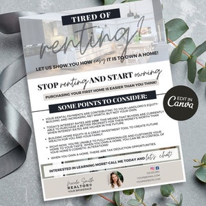 Tired of Renting Real Estate Farming Flyer | Real Estate Marketing ...