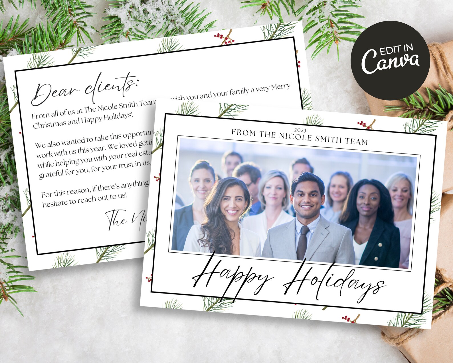 Happy Holidays Real Estate Greeting Card | Client Christmas Card | Real ...