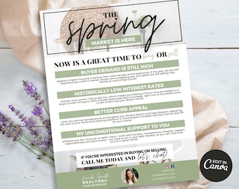 Set of Spring Maintenance Checklist Real Estate Mailers - Etsy