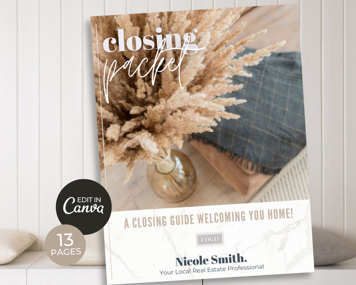 Real Estate Closing Packet | Welcome Home Packet | Realtor Client Exit ...