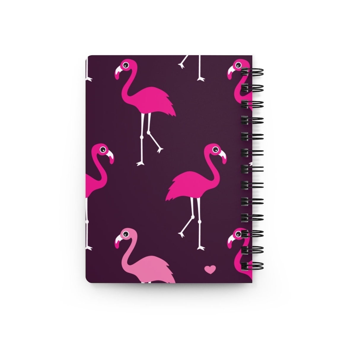 Spiral Bound Journal, Notebook, Flamingos, Summer Bird, Purple, Note ...