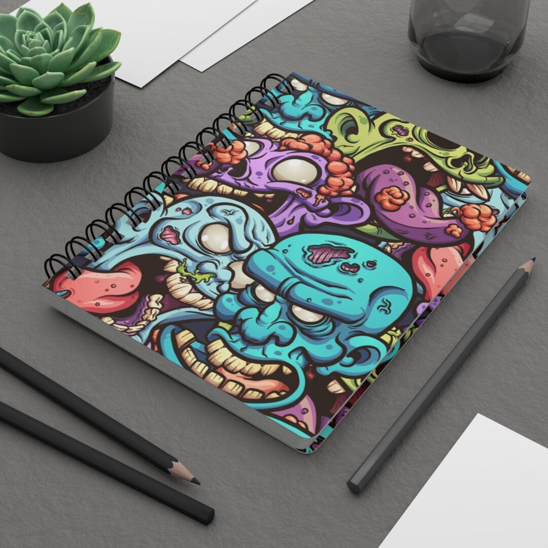 Spiral Bound Journal Zombies Notebook Note Pad Gift - Etsy