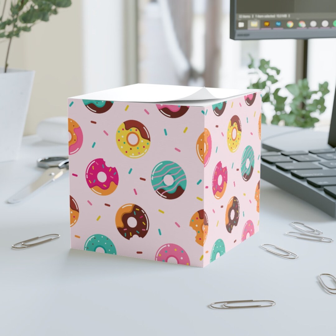 Note Cube Notepad Donuts Sprinkles Sticky Notes Gift for - Etsy