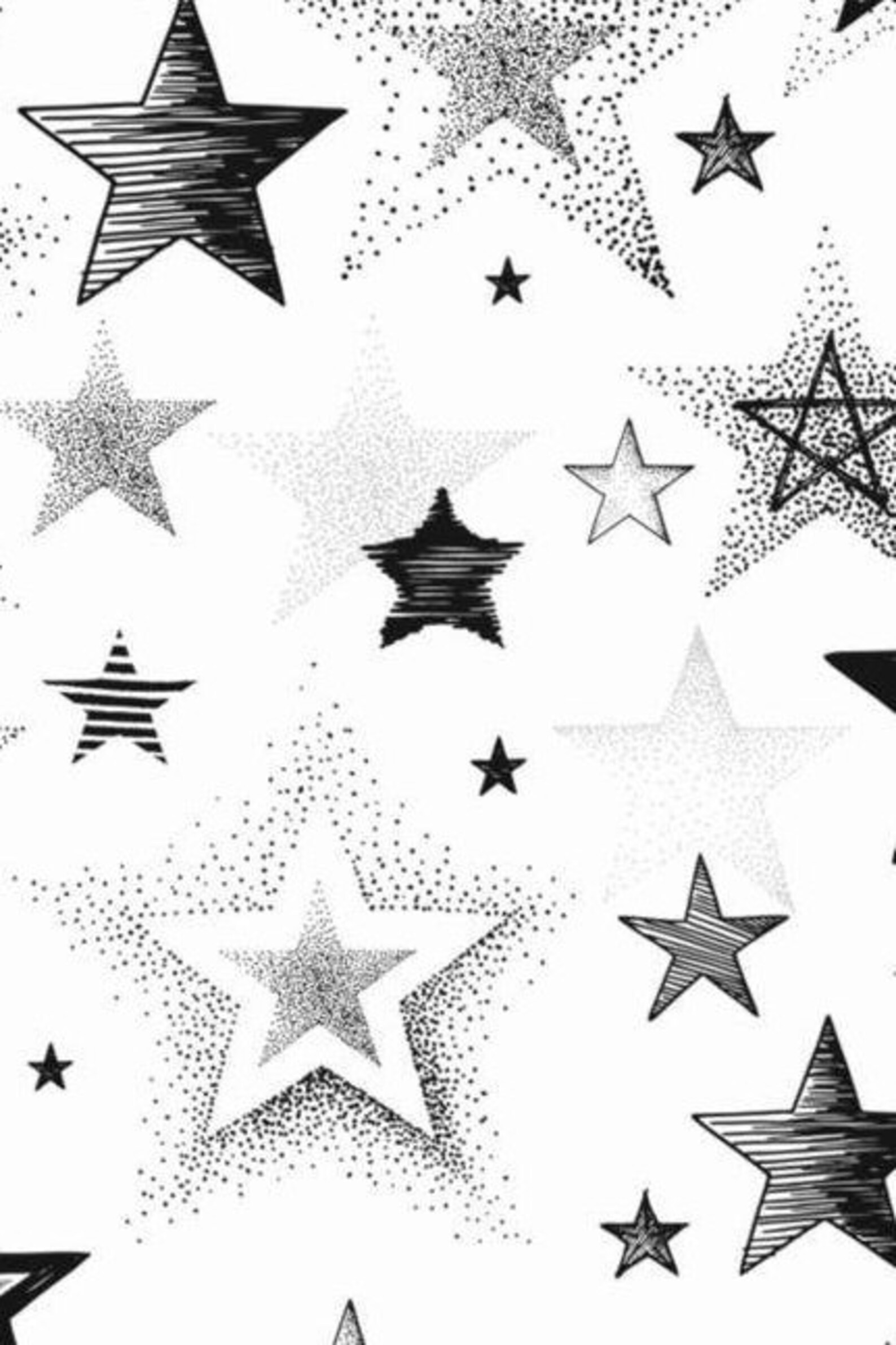 Wrapping Paper, Stars, Black and White, Gift Wrap, Presents, Birthday ...