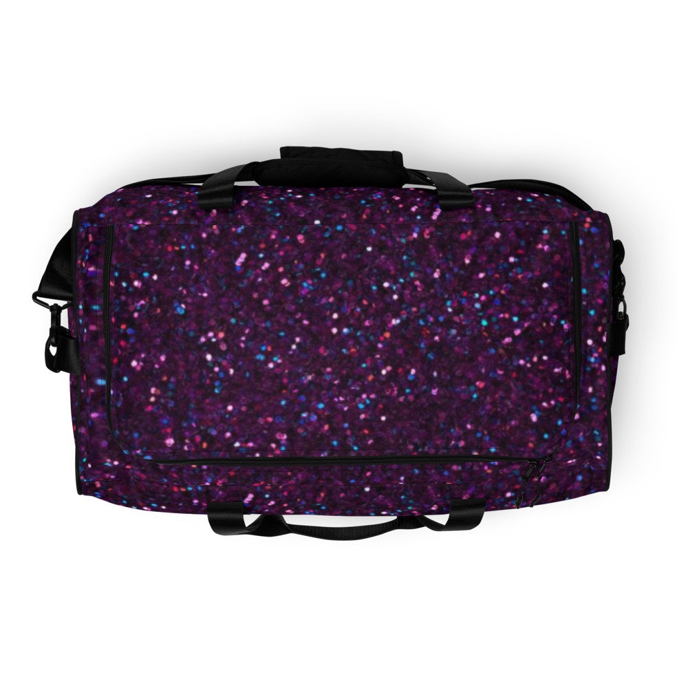 Duffle Bag Purple Glitter Travel Bag Gym Bag Sports Bag - Etsy