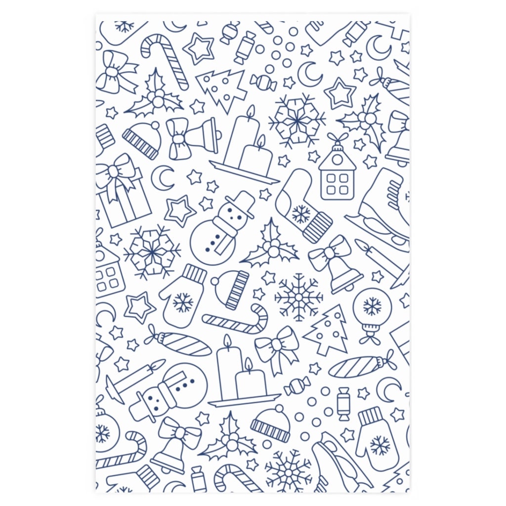 Wrapping Paper, Christmas, Paper, Snow Man, Candles, Gift Wrap ...