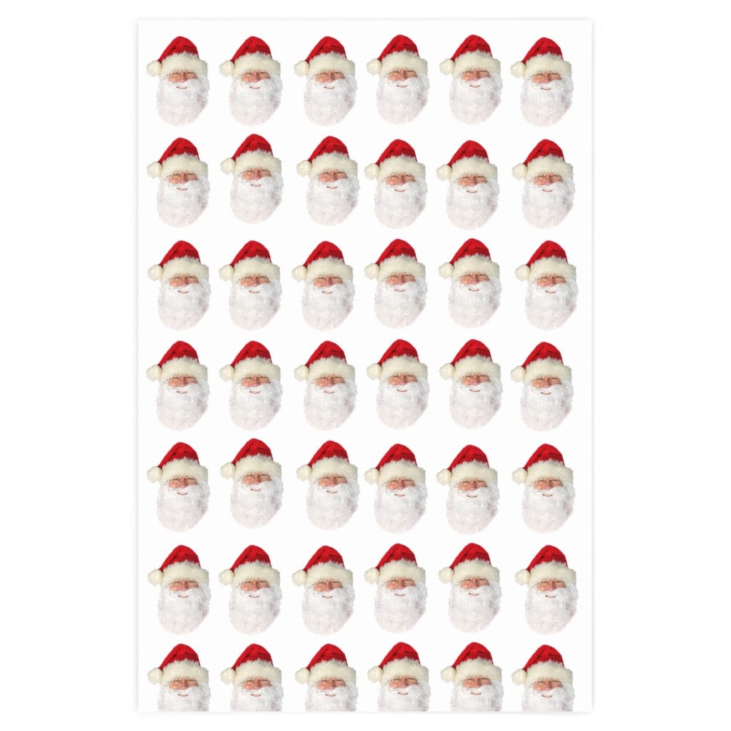 Santa Clause Wrapping Paper One Sheet 24 X 36 - Etsy