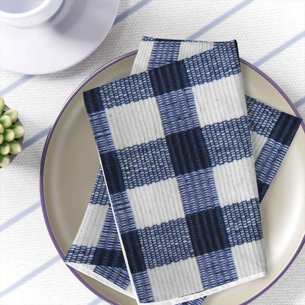 Navy Blue, Karo, Bestseller, Stoffservietten, Platzeinstellungen, 4 ...