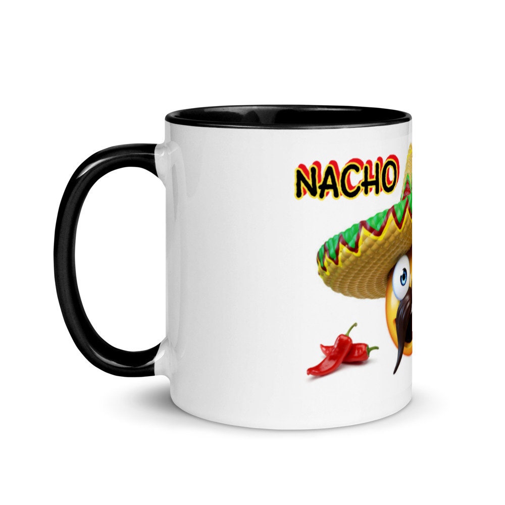 Funny Papa Mug, Coffee Mug, Color Inside, Nacho Average Papa, Cinco De ...