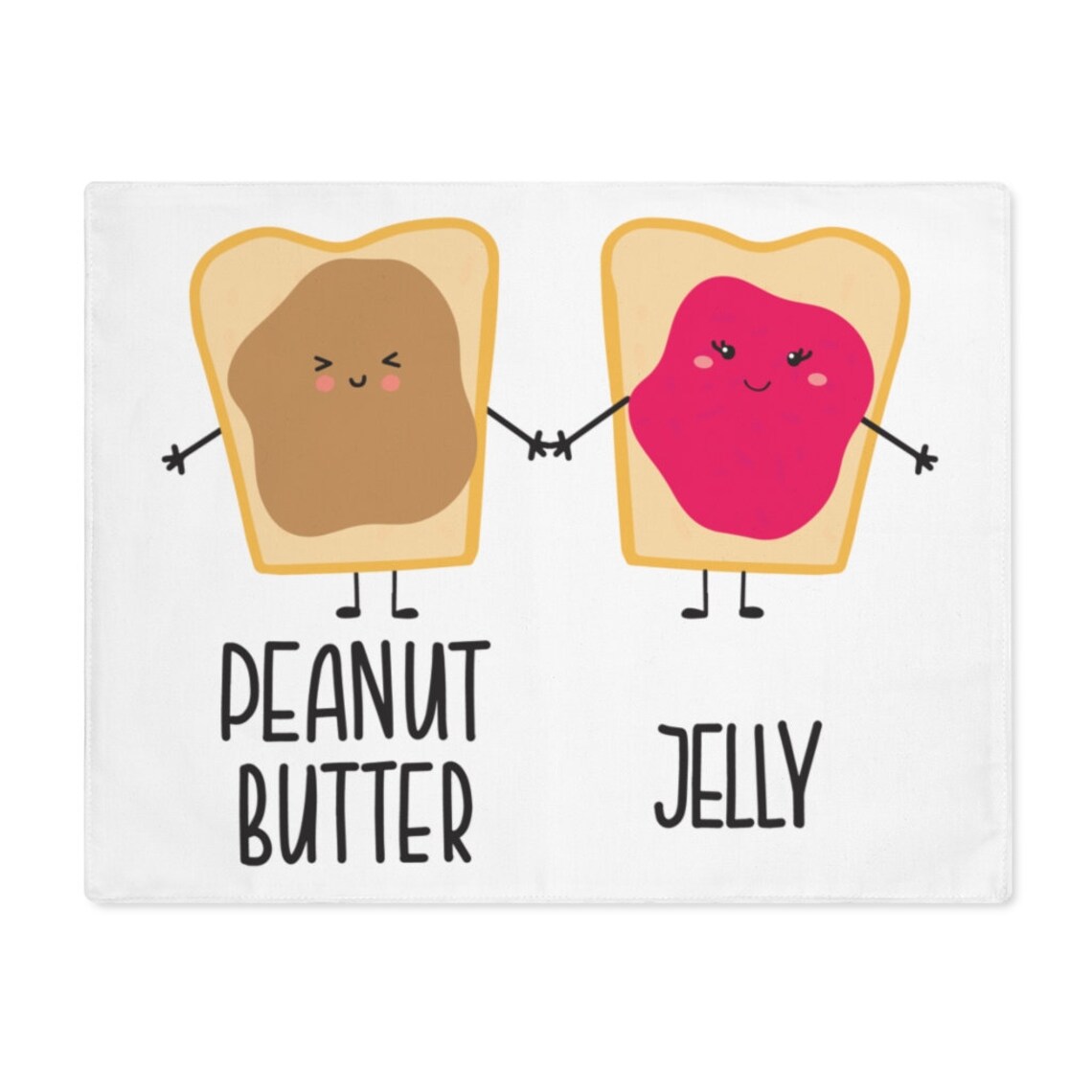 Peanut Butter and Jelly Placemat Best Friends They Go - Etsy