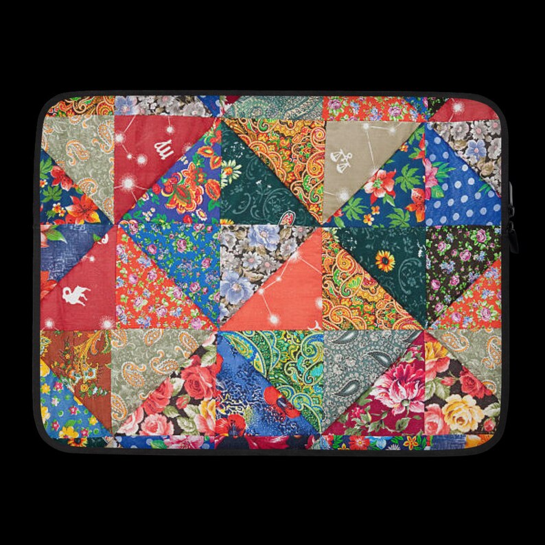 Quilted Laptop Sleeve, Computer Cover, Protective Case, Travel Gear ...