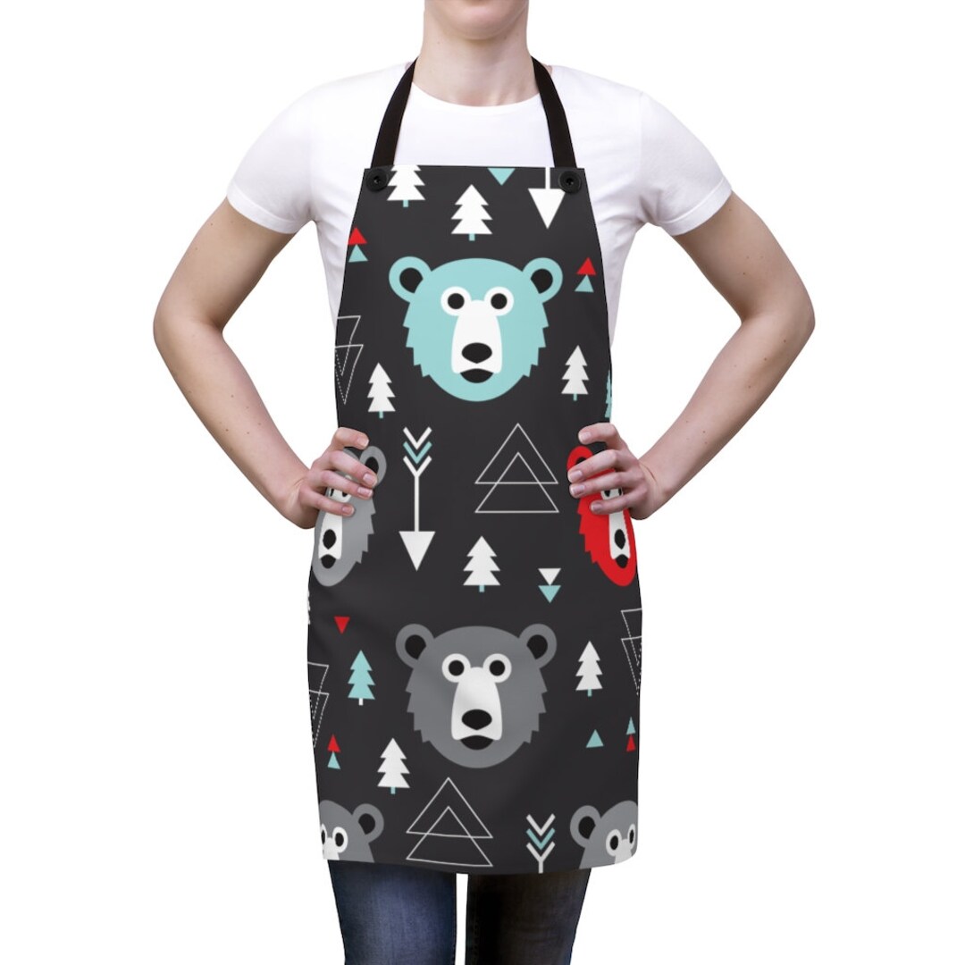 Bear Apron, Arrow Apron, Bean Pattern, Rustic Trendy Pattern, Cooking ...