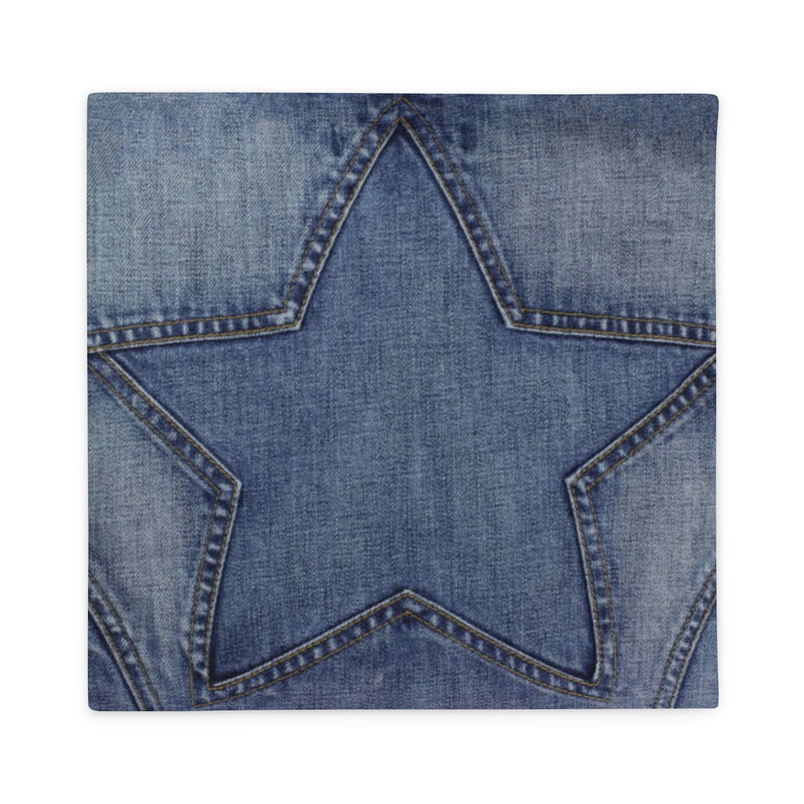 Star Accent Pillow Case Denim Star Pillow Cover Print on - Etsy