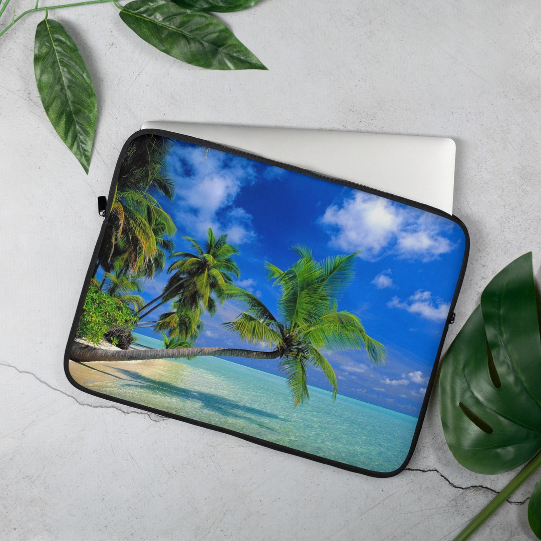Beach Laptop Sleeve, Tropical Laptop Cover, Palm Tree Laptop Case ...
