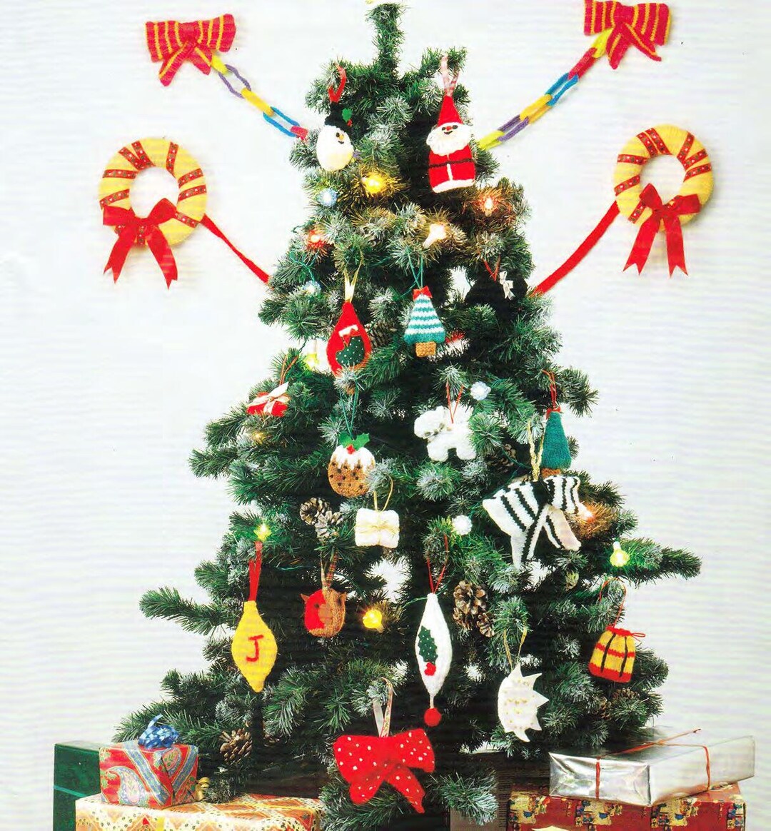 Christmas Tree Decorations Double Knit Knitting Pattern Pdf 219 - Etsy