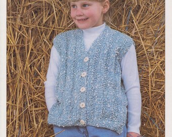 Girls Ponchos Chunky Knit Knitting Pattern Pdf - Etsy