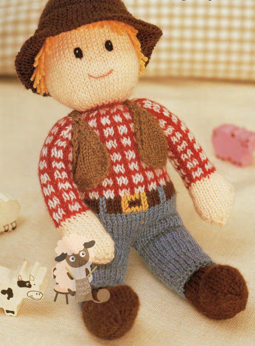 Cowboy Toy Double Knit Knitting Pattern Pdf Digital Download - Etsy