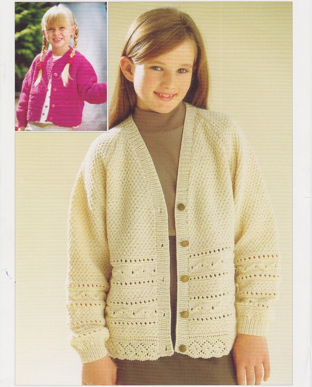 Children's Cardigans 1 12 Years Double Knit Knitting Pattern Pdf ...