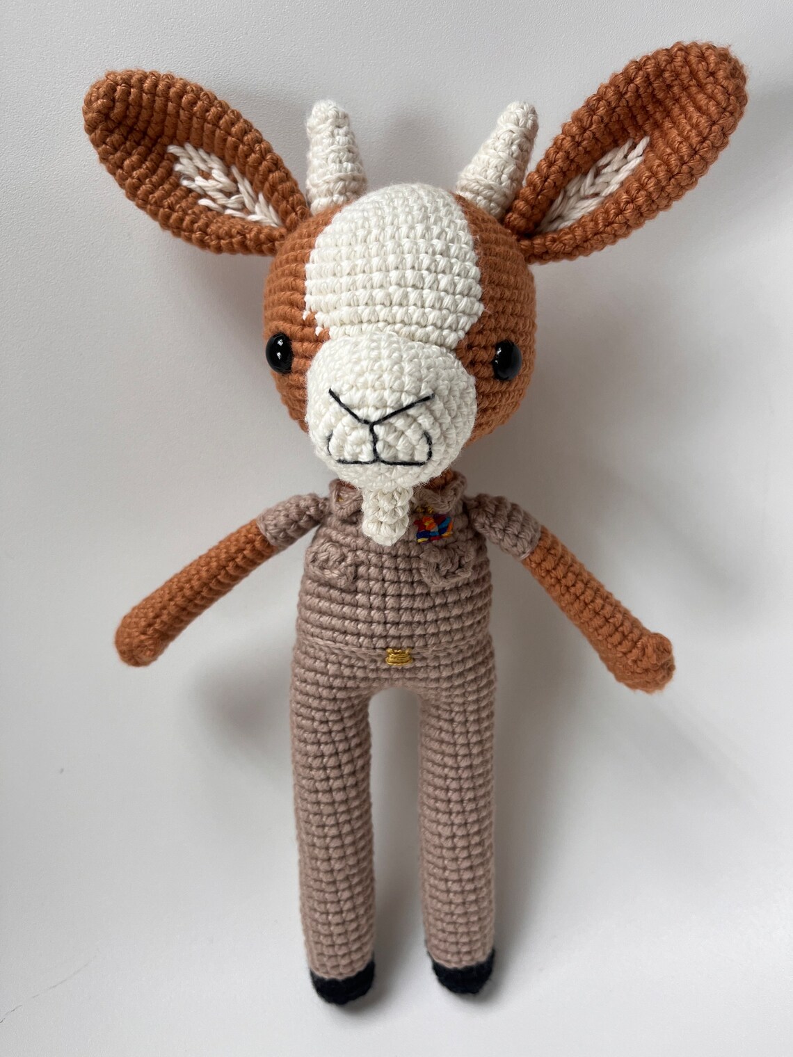Crochet Goat Plush: Navy Chief Khaki Uniform, Amigurumi Doll - Etsy