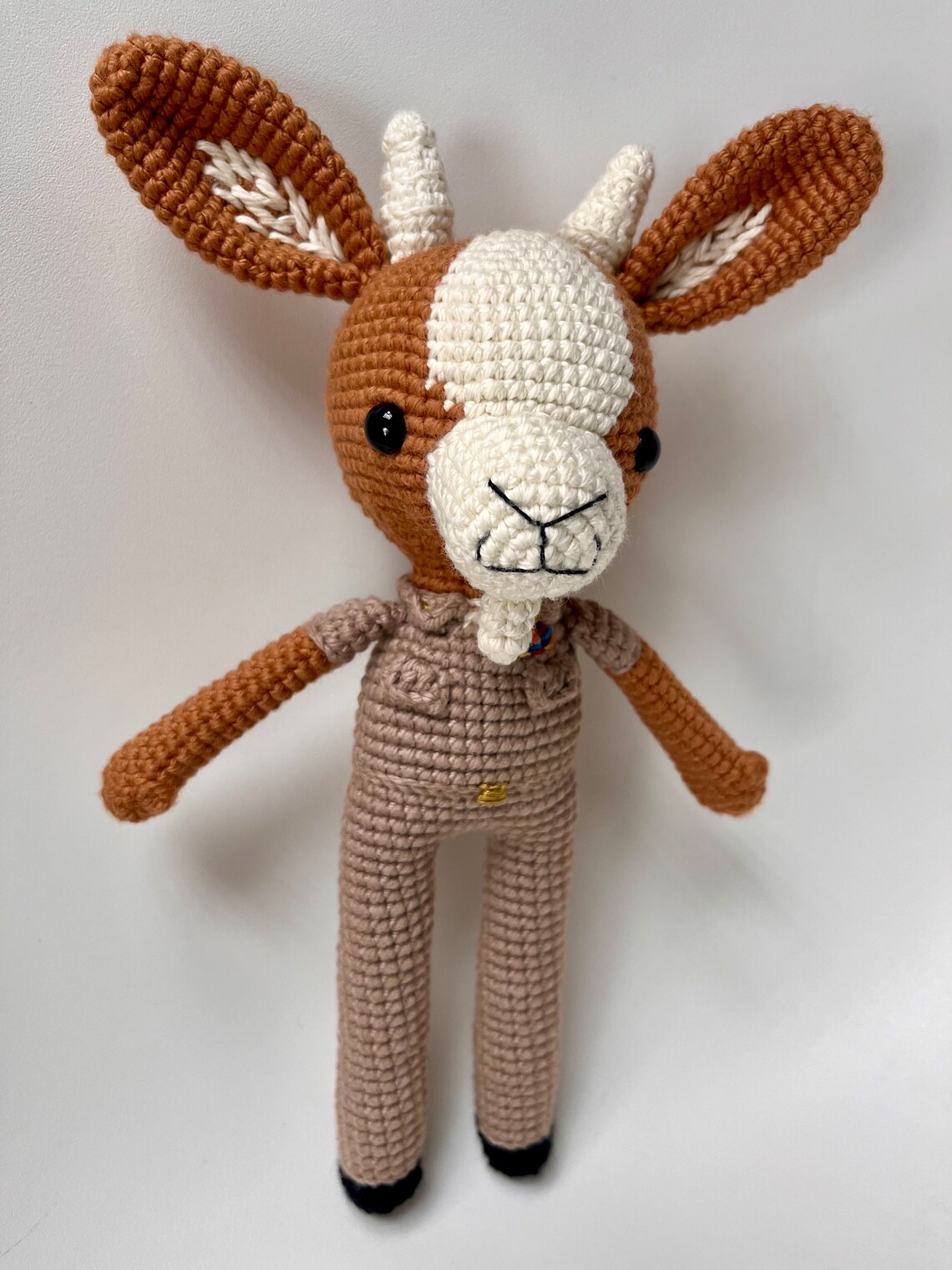 Crochet Goat Plush: Navy Chief Khaki Uniform, Amigurumi Doll - Etsy