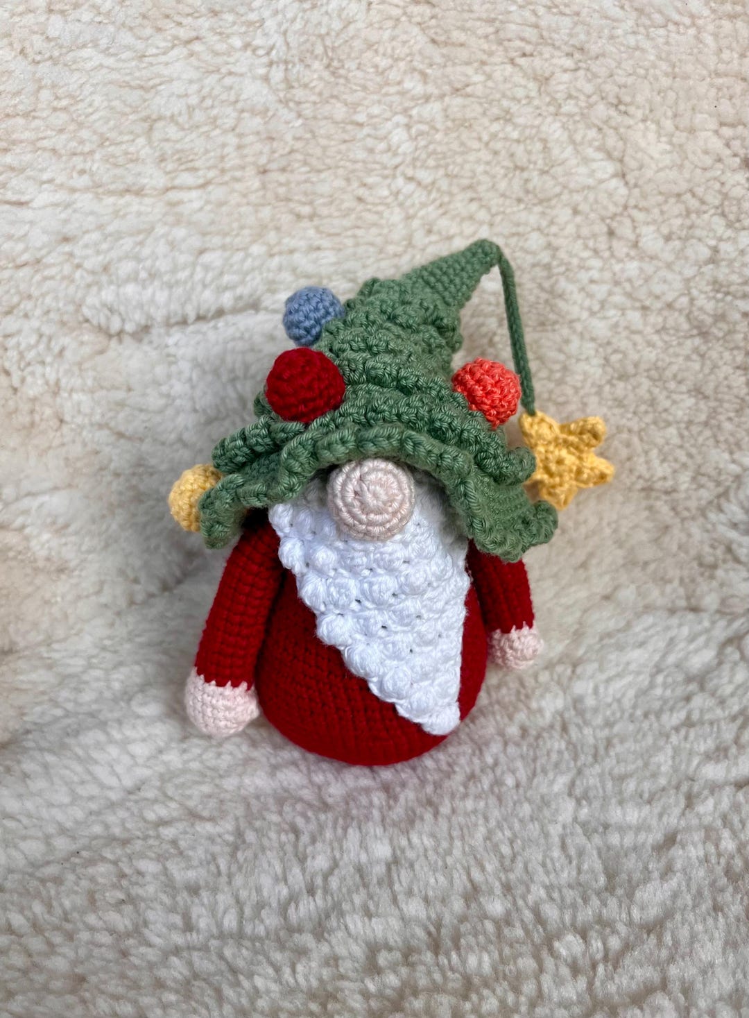 Holiday Tree Gnome , Handmade Crochet Gnome. - Etsy
