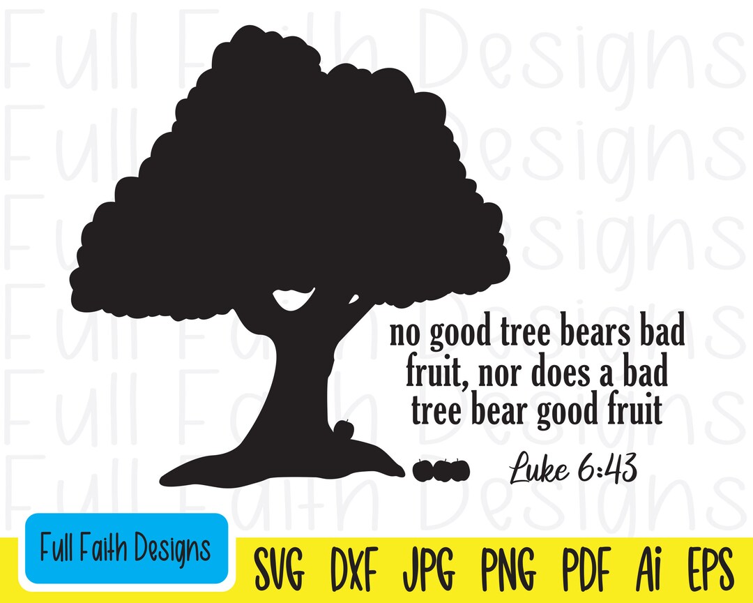 Luke 6:43 Svg, Luke 643 Svg, Luke 6 43 Svg, Ai, Pdf, Png, Jpg, Dxf, Eps ...