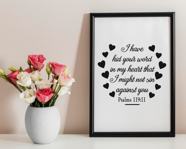 Psalms 119:11 Svg, Psalms 119 11 Svg, Psalms 11911 Svg, Ai, Pdf, Png ...