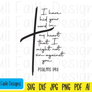 Psalms 119:11 Svg, Psalms 119 11 Svg, Psalms 11911 Svg, Ai, Pdf, Png ...